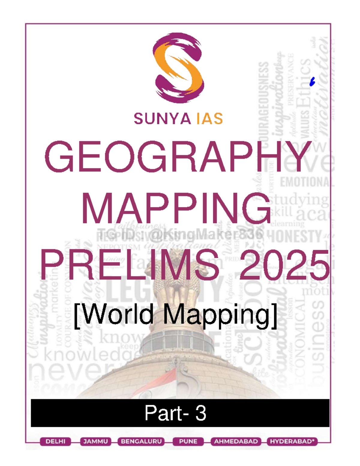 SUNYA IAS GEOGRAPHY MAPPING PRELIMS 2025: WORLD PART 03 NOTES - Studocu