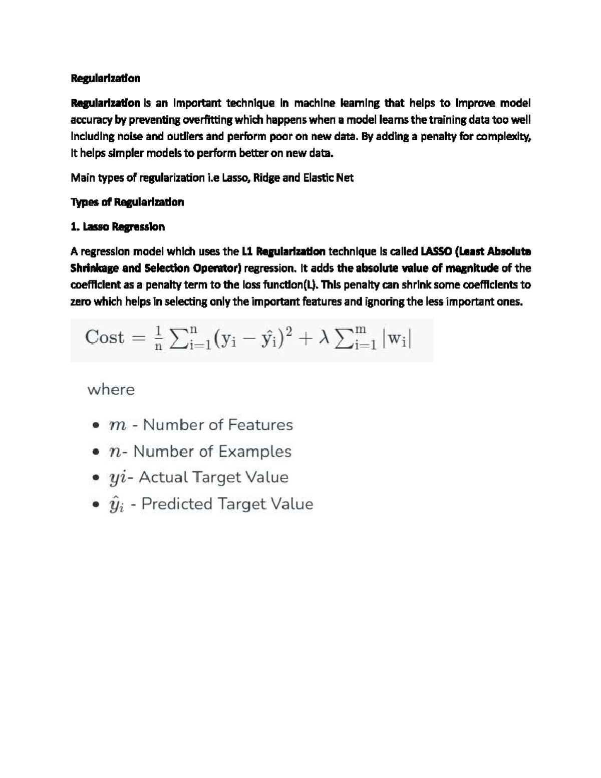 DL - Notes on Regularization and Optimization Techniques - Studocu