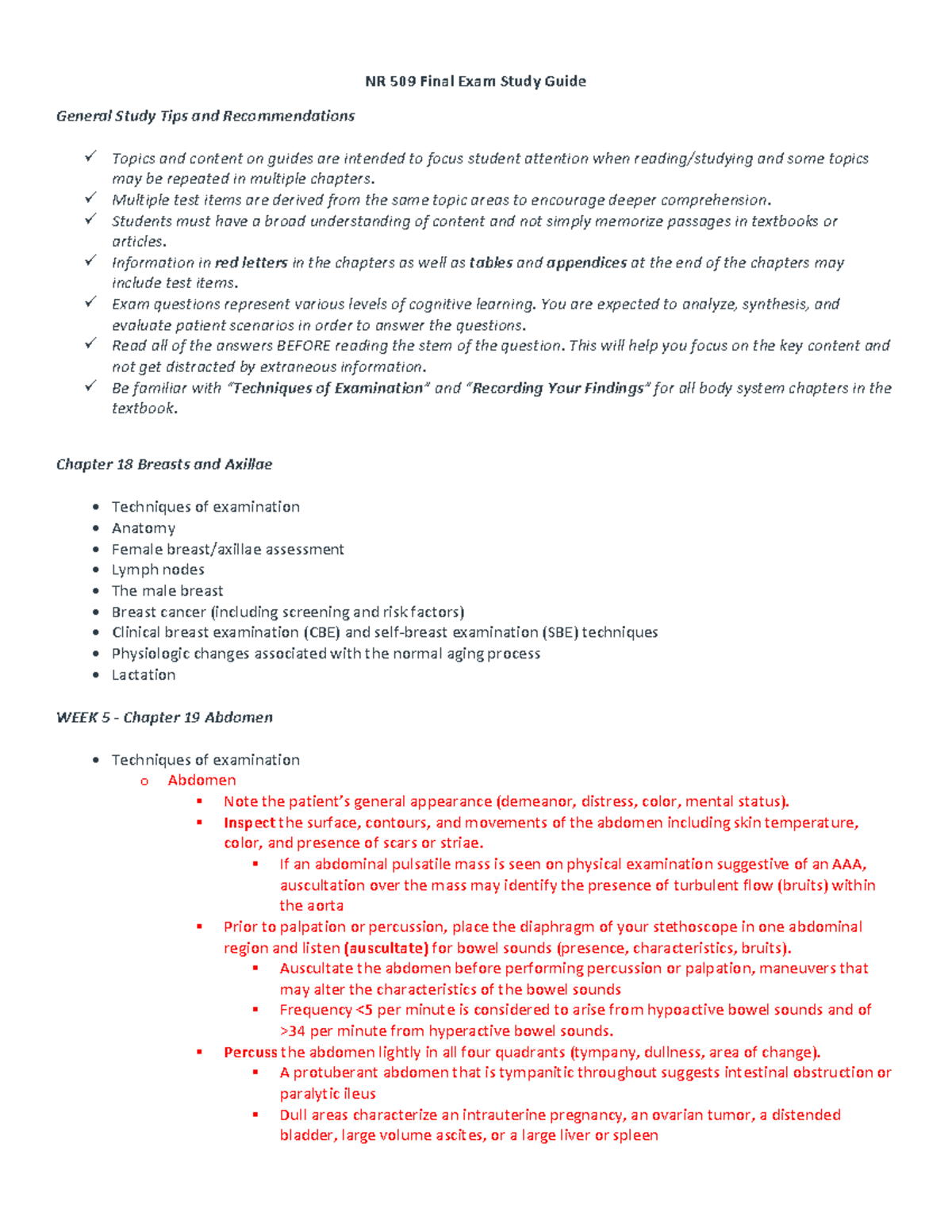 NR 509 Final Exam Study Guide: Key Concepts and Tips - Studocu