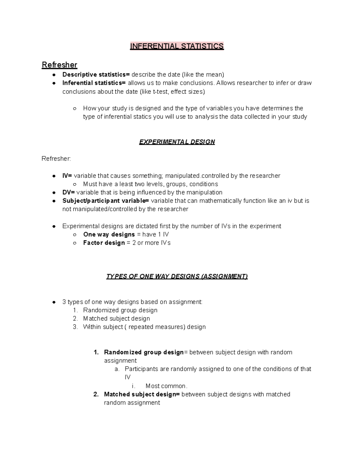 Inferential Statistics and ANOVA: A Comprehensive Guide for Exam Prep - INFERENTIAL STATISTICS ...