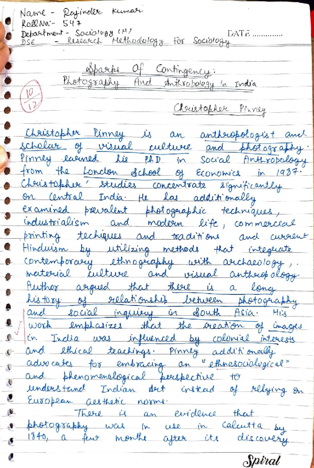 Photography in Sociology: A Study of Cultural Representation (KUMA 541 ...