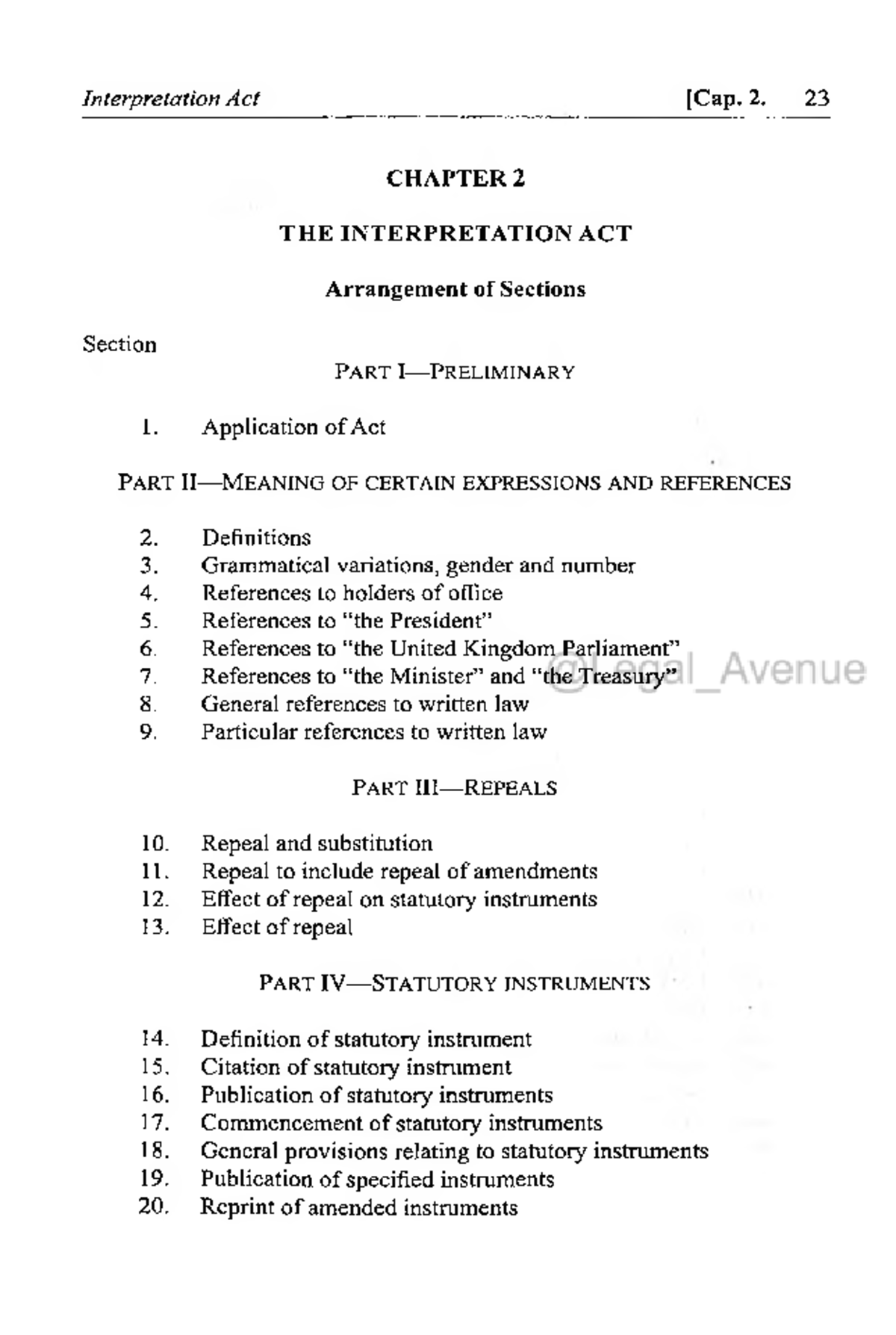 Revised Interpretation Act Cap. 2: Comprehensive Overview and Analysis ...
