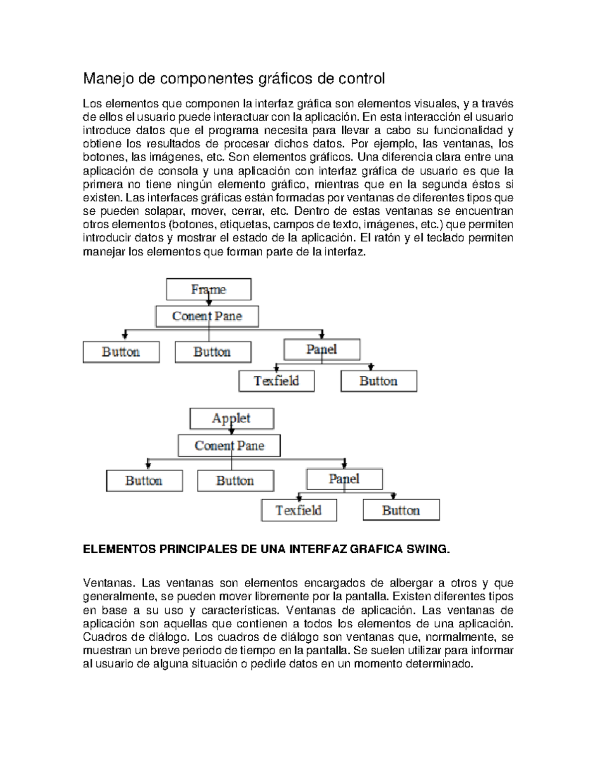 Manejo de Componentes Gráficos en Interfaz de Usuario con Swing - Studocu
