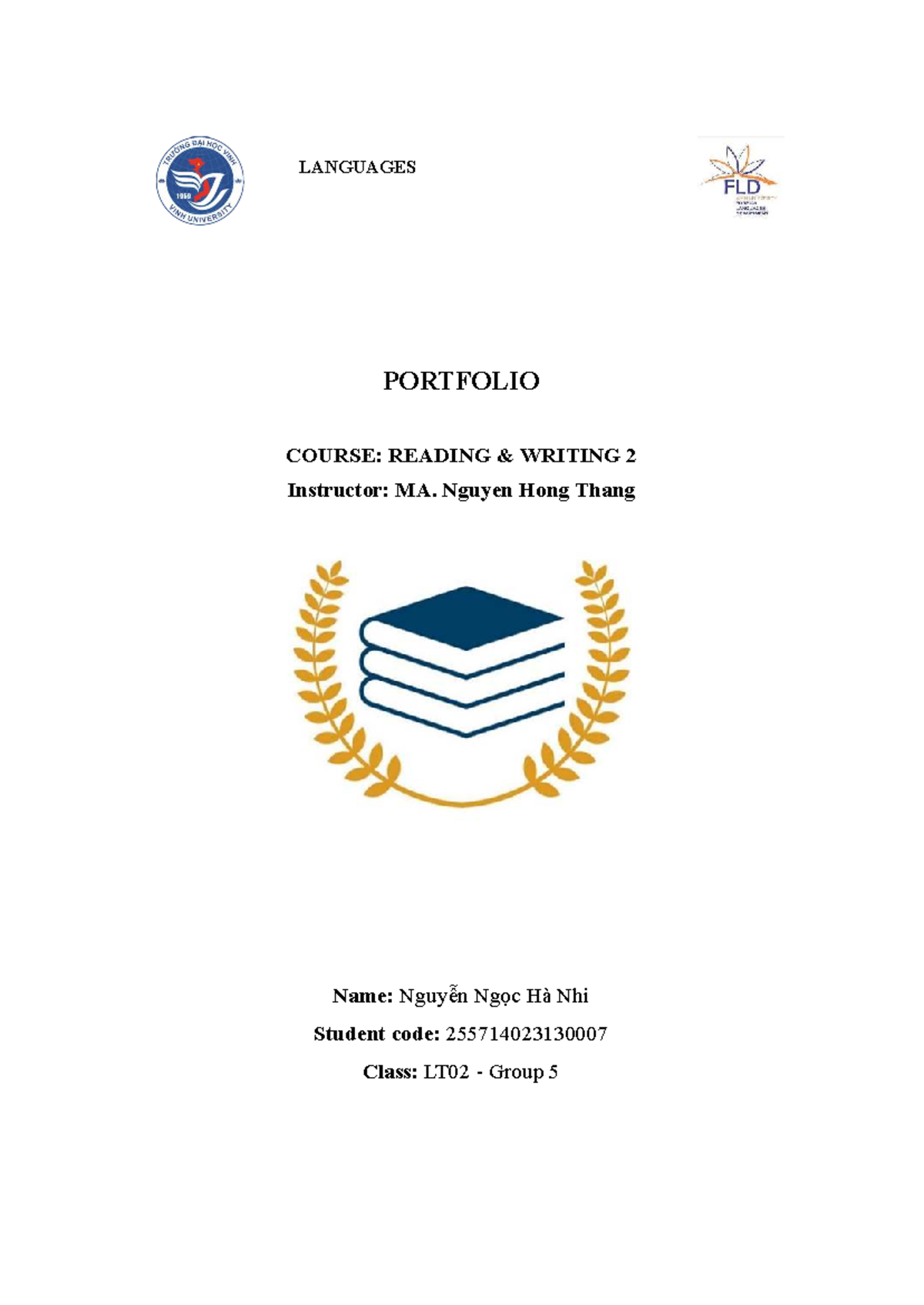 Portfolio for Reading & Writing 2 (RW2) - Nguyễn Ngọc Hà Nhi - Studocu