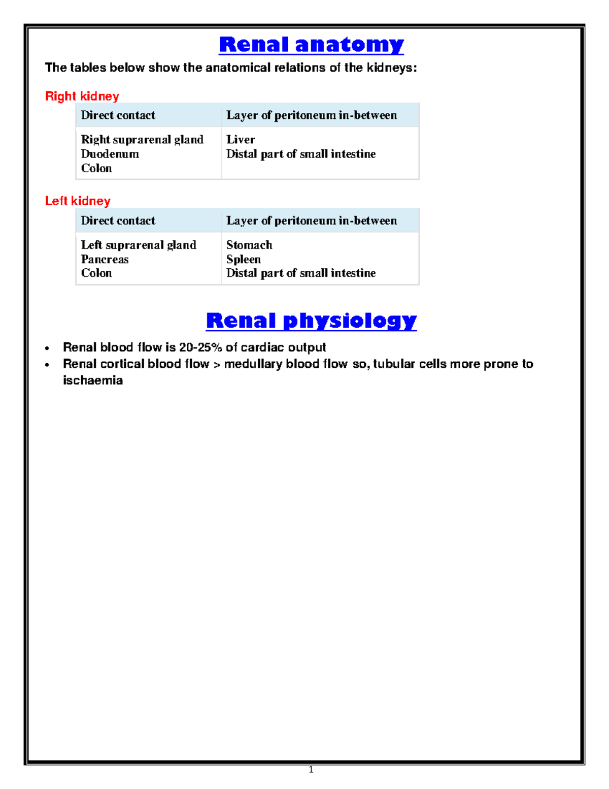 05 MRCP 2 Nephrology Notes: Key Concepts and Clinical Guidelines - Studocu