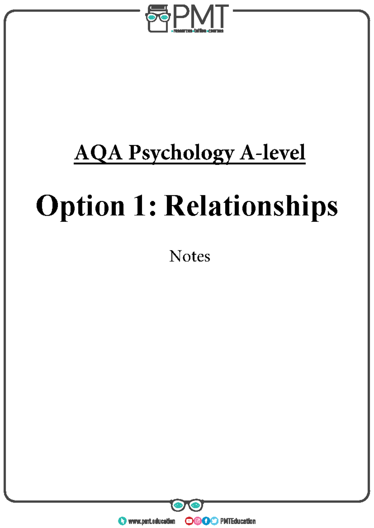 AQA Psychology A-Level: Comprehensive Notes on Relationship Theories ...