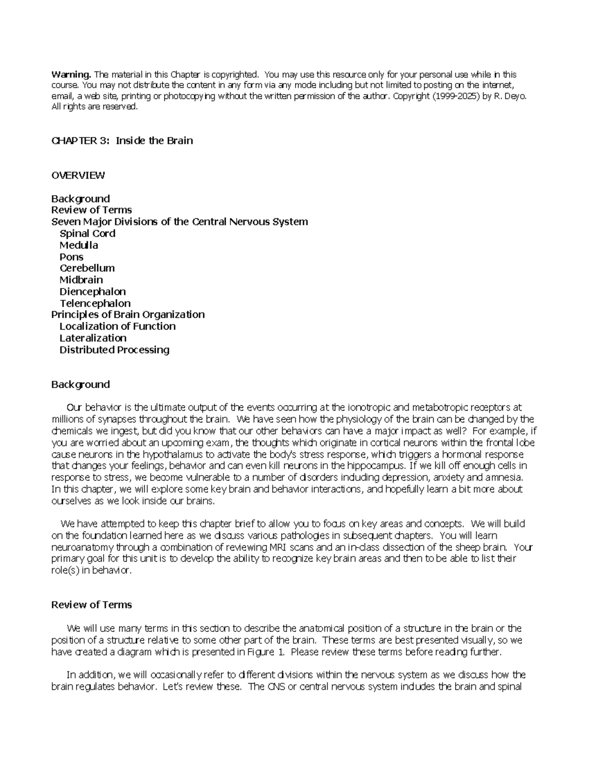 Chapter 3: Inside the Brain - Neuroanatomy and Behavior Analysis ...