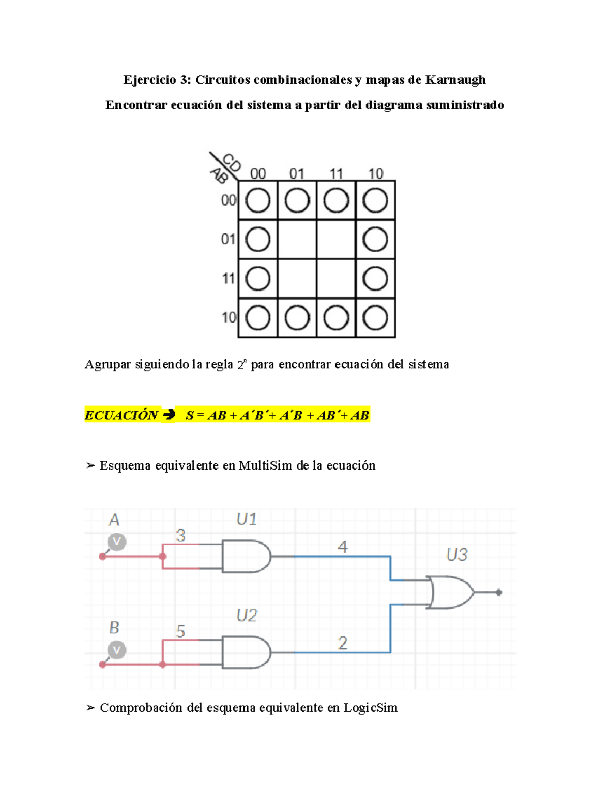 Ejercicio 3: Circuitos Combinacionales y Mapas de Karnaugh (Circuitos) - Studocu