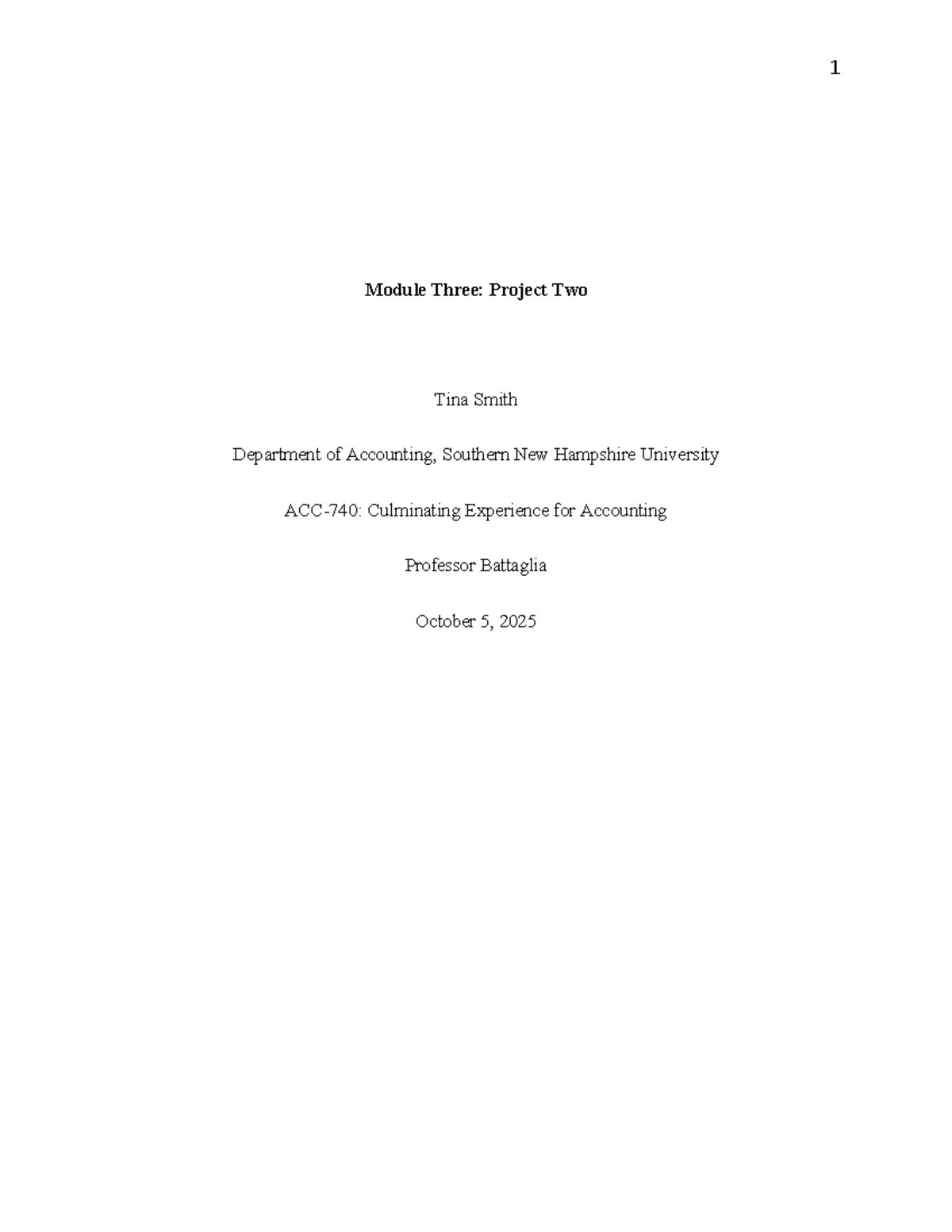 Acct 740 Project Two: Strategic Goals & Financial Management Insights ...