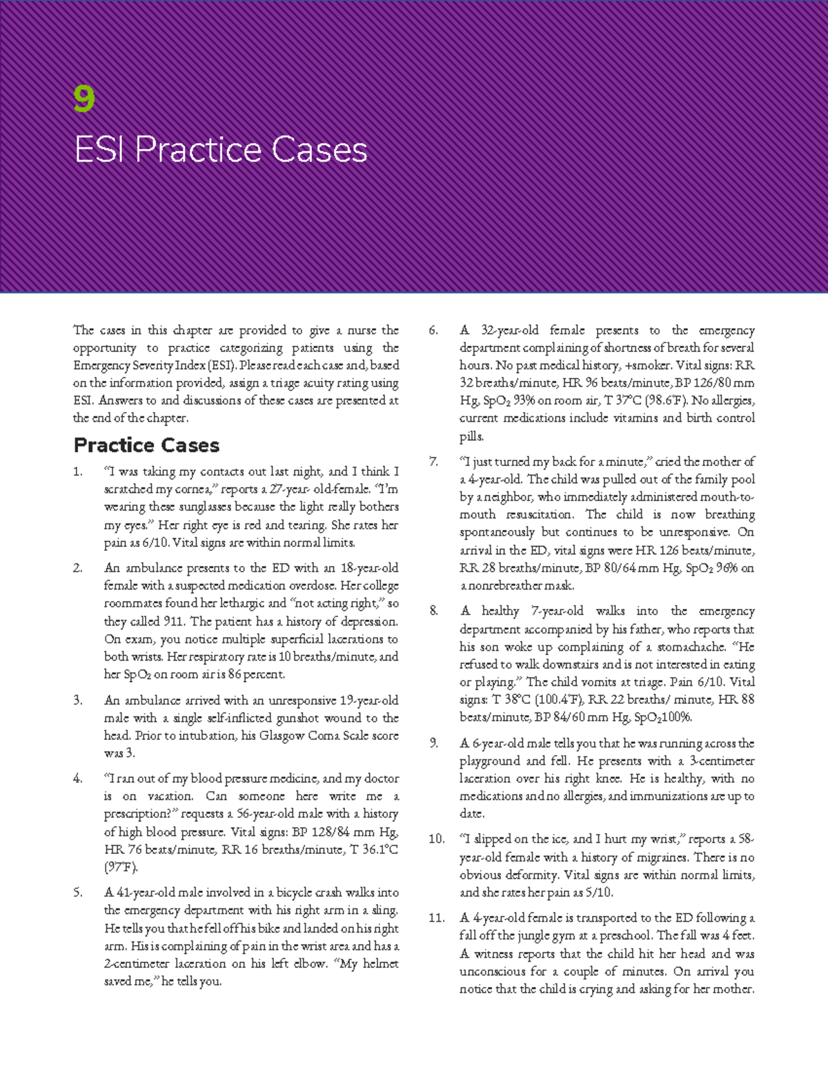 Ch 9 ESI Implementation Handbook 2020 - Emergency Nurses Association 1 ...