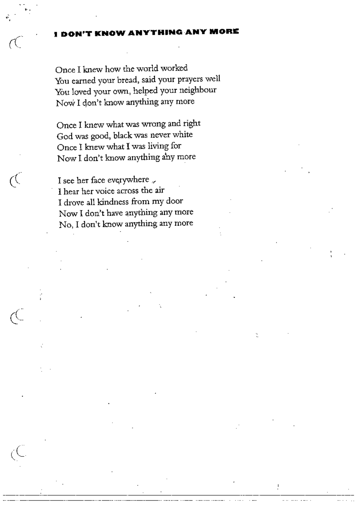 One Night the Moon Lyrics Analysis and Insights - Studocu