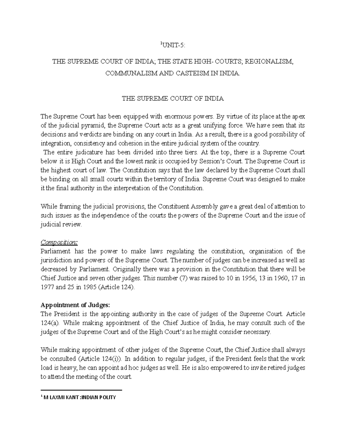 "POL SCI 101: The Supreme Court's Role in Regionalism, Communalism, and ...