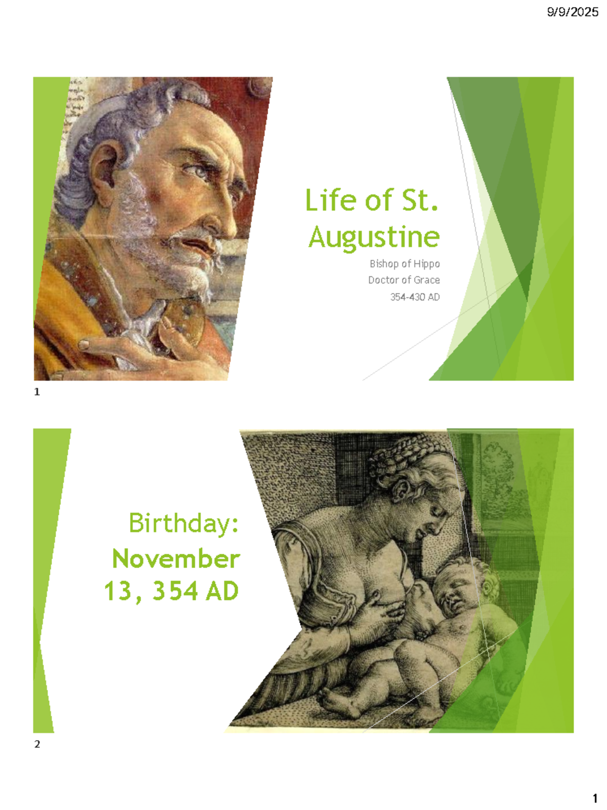 Life of St. Augustine (354-430 AD): Bishop of Hippo & Doctor of Grace ...