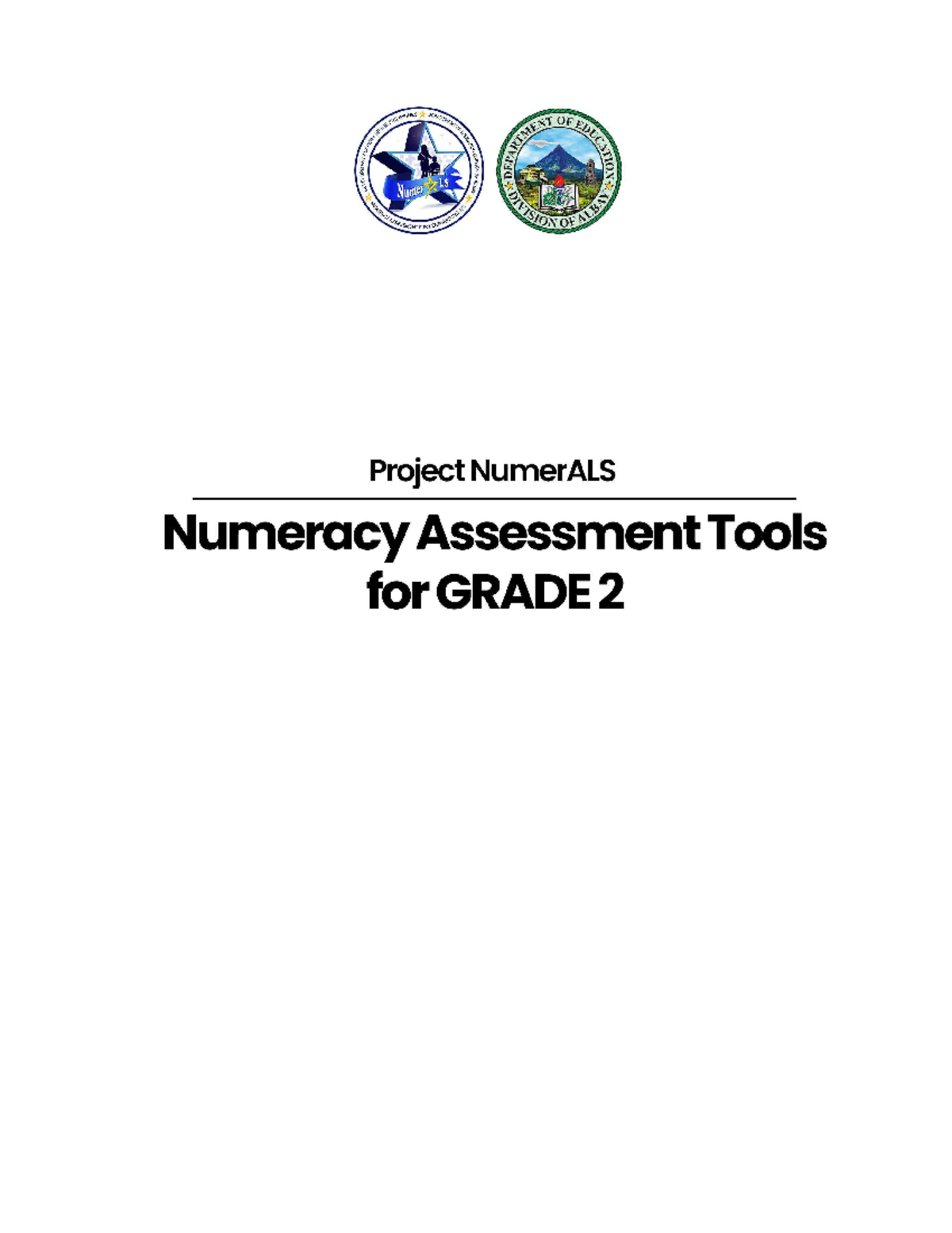 Grade 2 Pretest: Numeracy Assessment for Basic Math Skills - Studocu