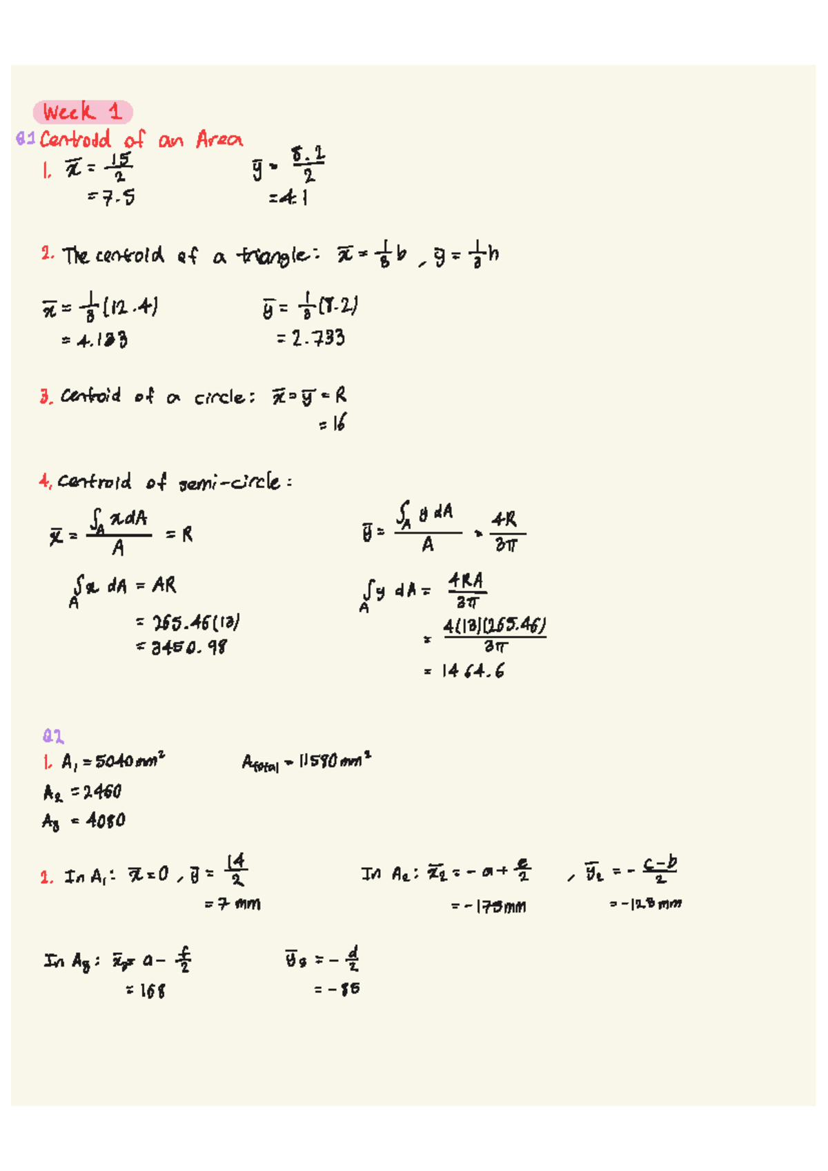 Learning Module 1: Centroid Calculations and Area Analysis - Studocu