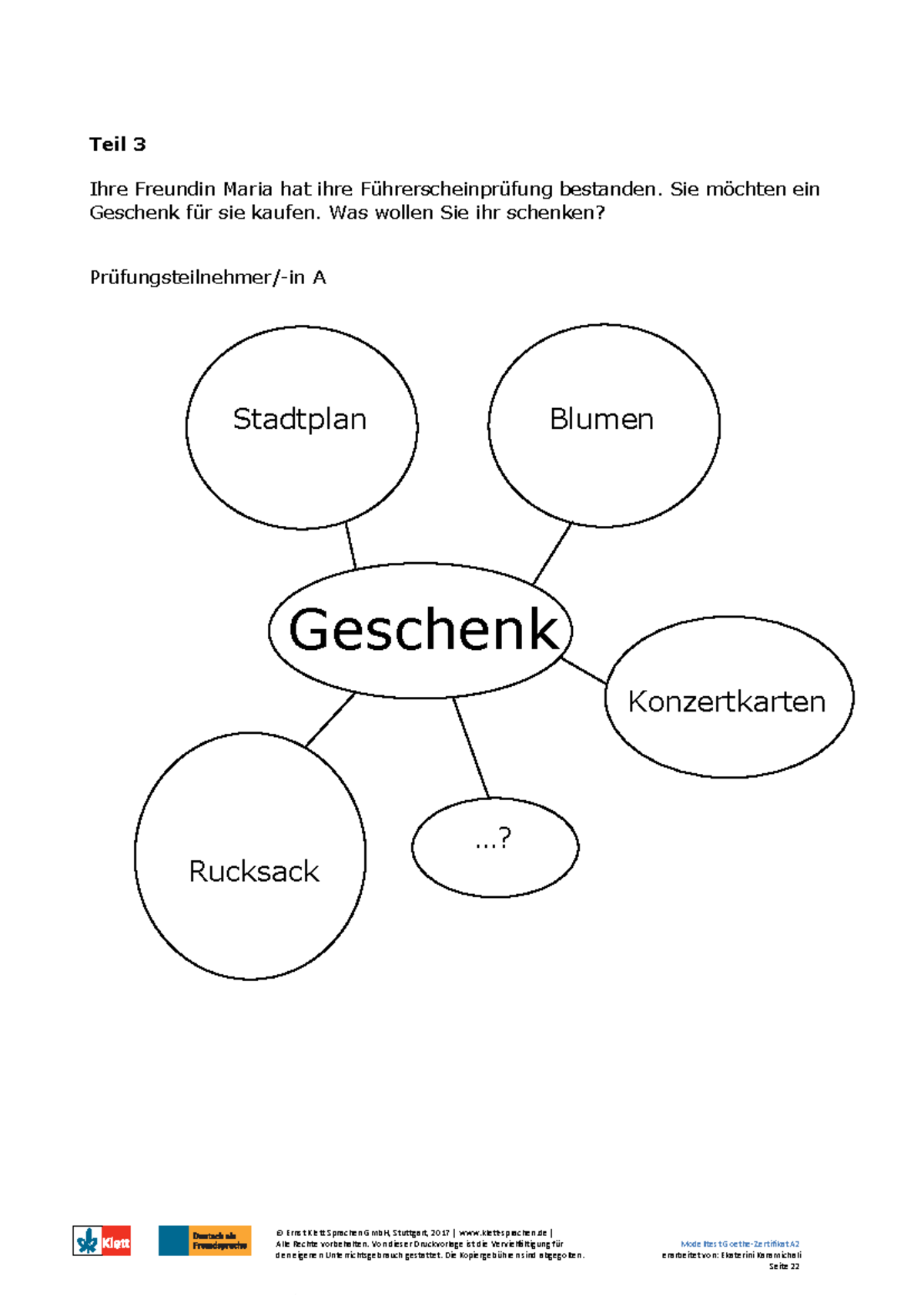 Sprechen Teil 3 Goethe A2 Modelltest - - Studocu