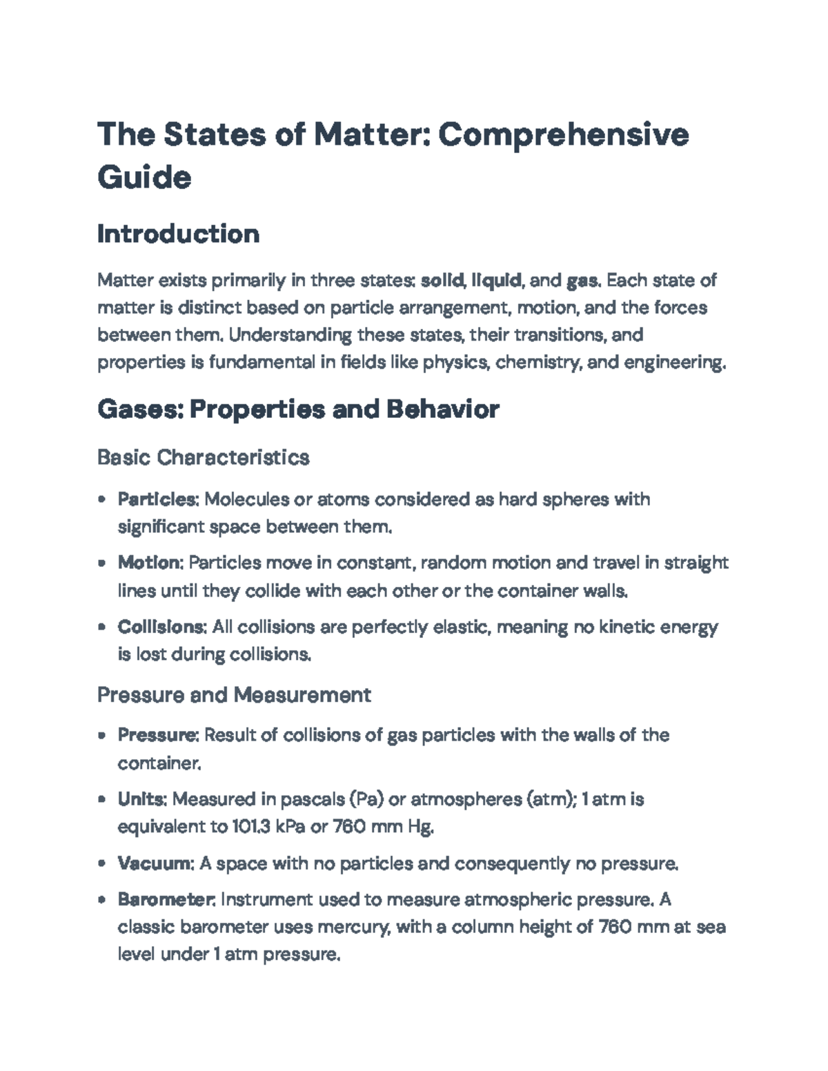 Understanding the States of Matter: A Comprehensive Guide (SCI101 ...