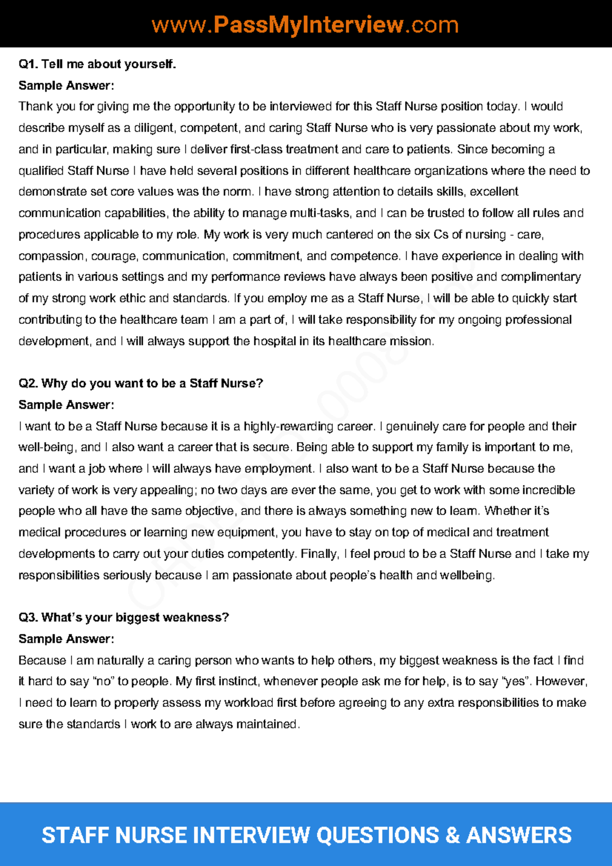 22-STAFF-NURSE-INTERVIEW-QUESTIONS-AND-ANSWERS_TRACKED.pdf - Q1. Tell ...