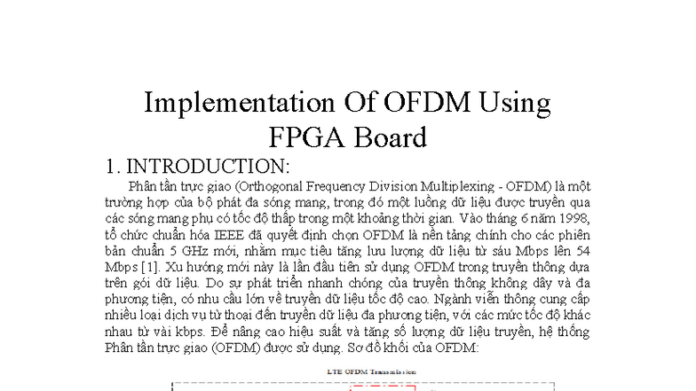 Implementation of OFDM with FPGA Board: A Technical Overview - Studocu
