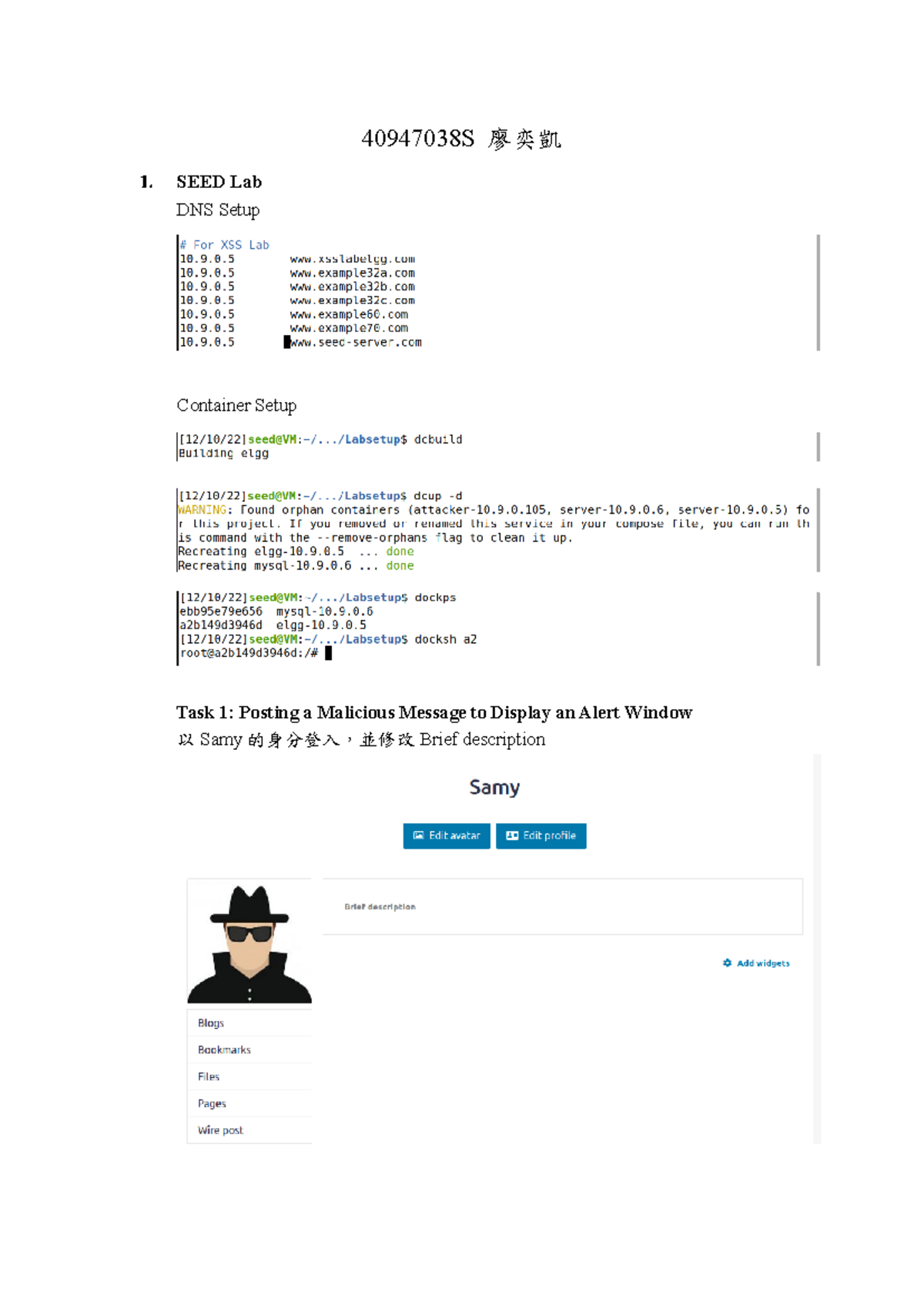 HW5 - 1. SEED Lab 2. NoSQL Injection 3. Insecure Deserialization 4 ...