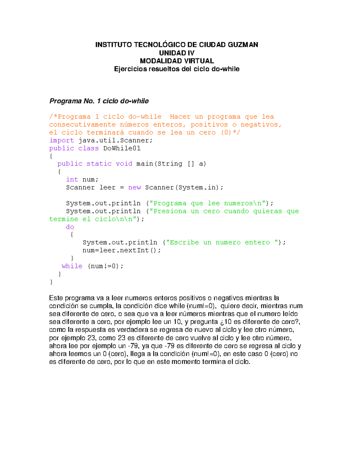 Ejercicios Resueltos: Ciclo Do-While en Programación Java - Studocu