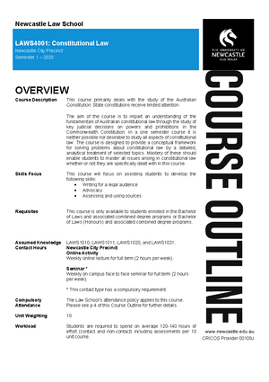 Week 12(A) - Overview of Express Rights and Freedoms in Australia - Studocu