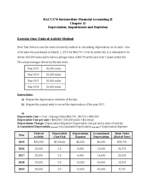 Test Bank ch 11 14th - CHAPTER 11 DEPRECIATION, IMPAIRMENTS, AND ...