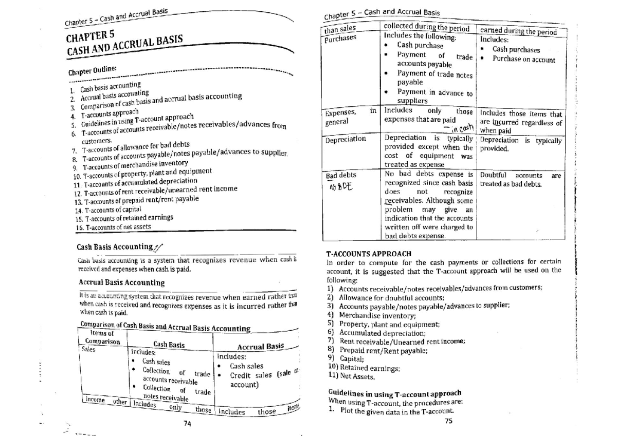 Chapter 5: Cash and Accrual Basis Accounting (W112) - Studocu