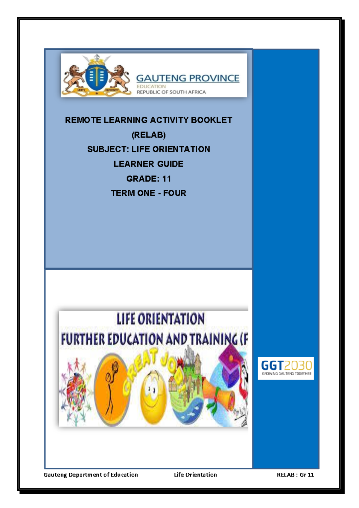 Learner Guide: Life Orientation RELAB Gr 11 Revision for Terms 1-4 ...