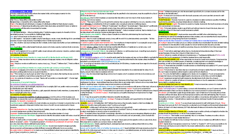 LAWS301 Evening Test: Creation of Express Trusts Overview - Studocu