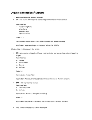 Produce organic concoctions and extracts - COMPETENCY - BASED LEARNING ...
