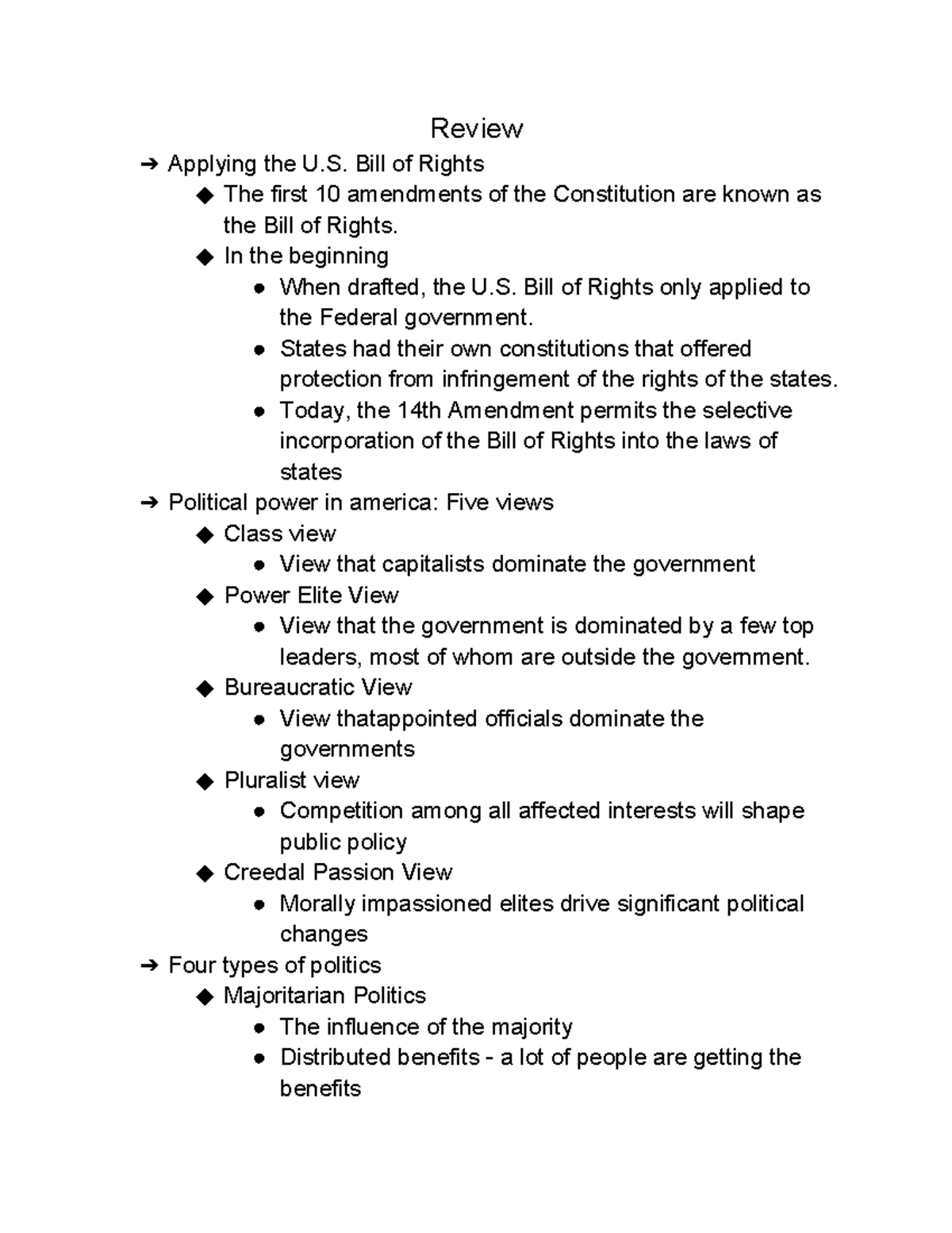 Applying the U.S. Bill of Rights and Constitution - Key Concepts and ...