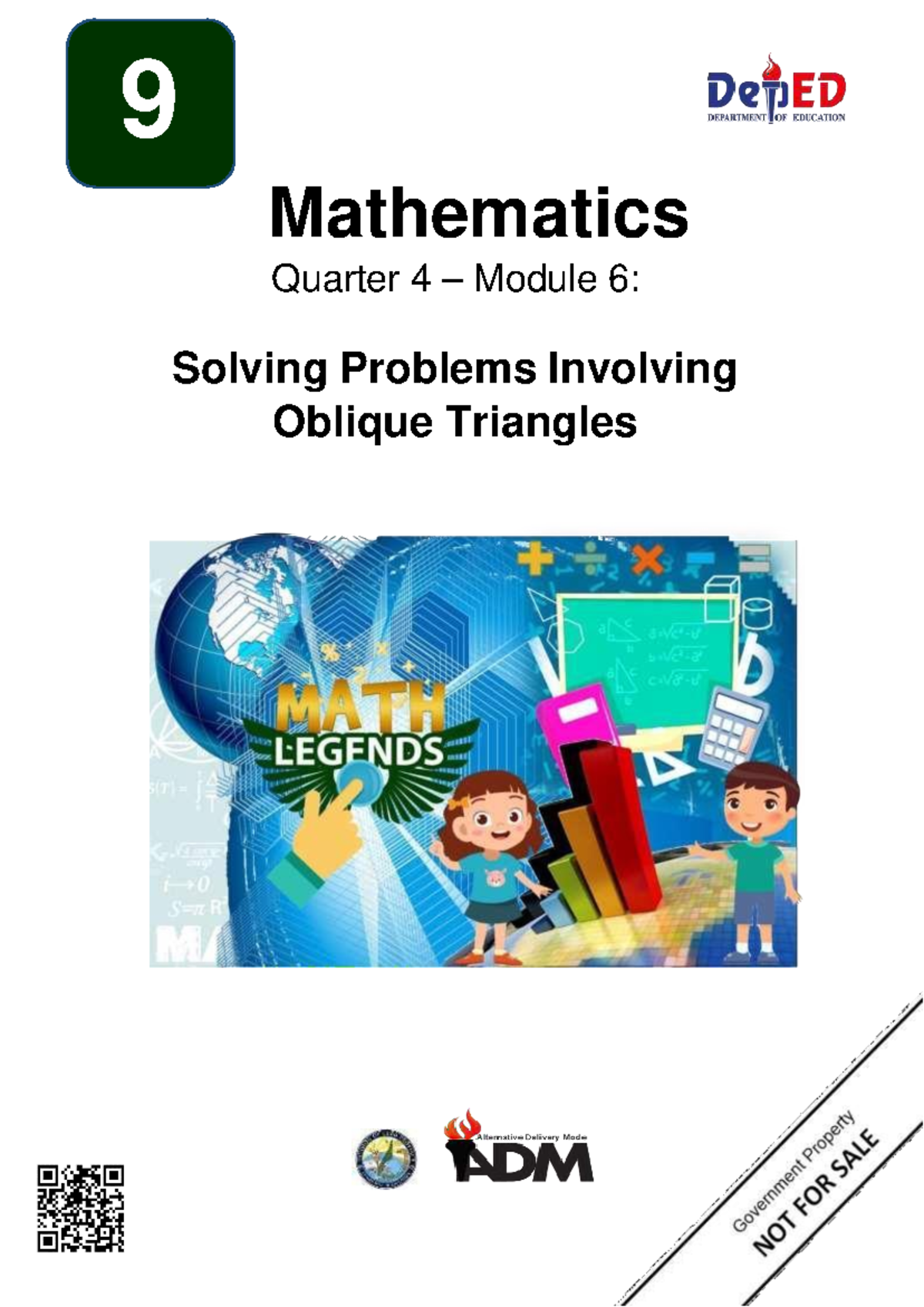 Math 9 Q4 Module 6: Dividing Fractions & Solving Oblique Triangles - Studocu
