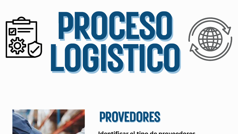 MAPA DEL Proceso Logístico: Proveedores y Gestión Eficiente - Studocu