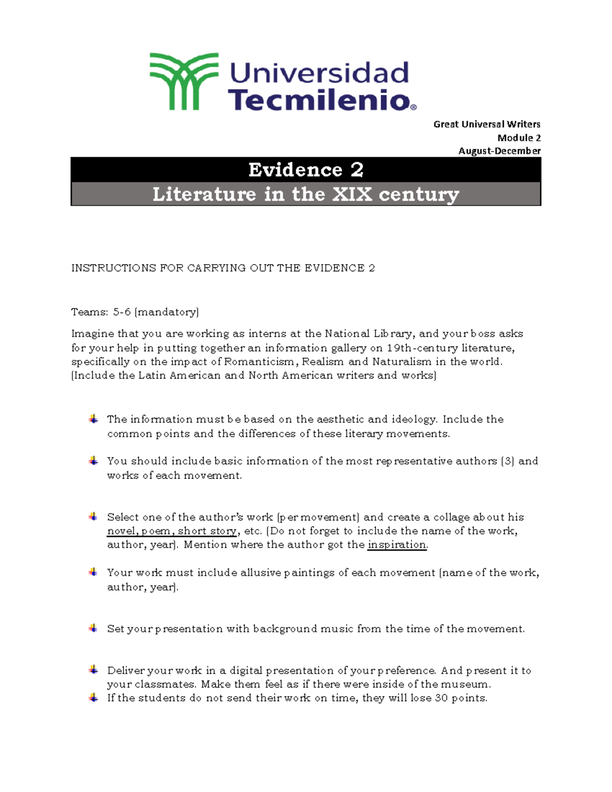 Evidence 2 GUW - Ayuda acerca de la evidencia 2 - Great Universal ...