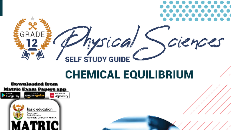 GRAD E 12 Physical Sciences Self Study Guide: Chemical Equilibrium - Studocu