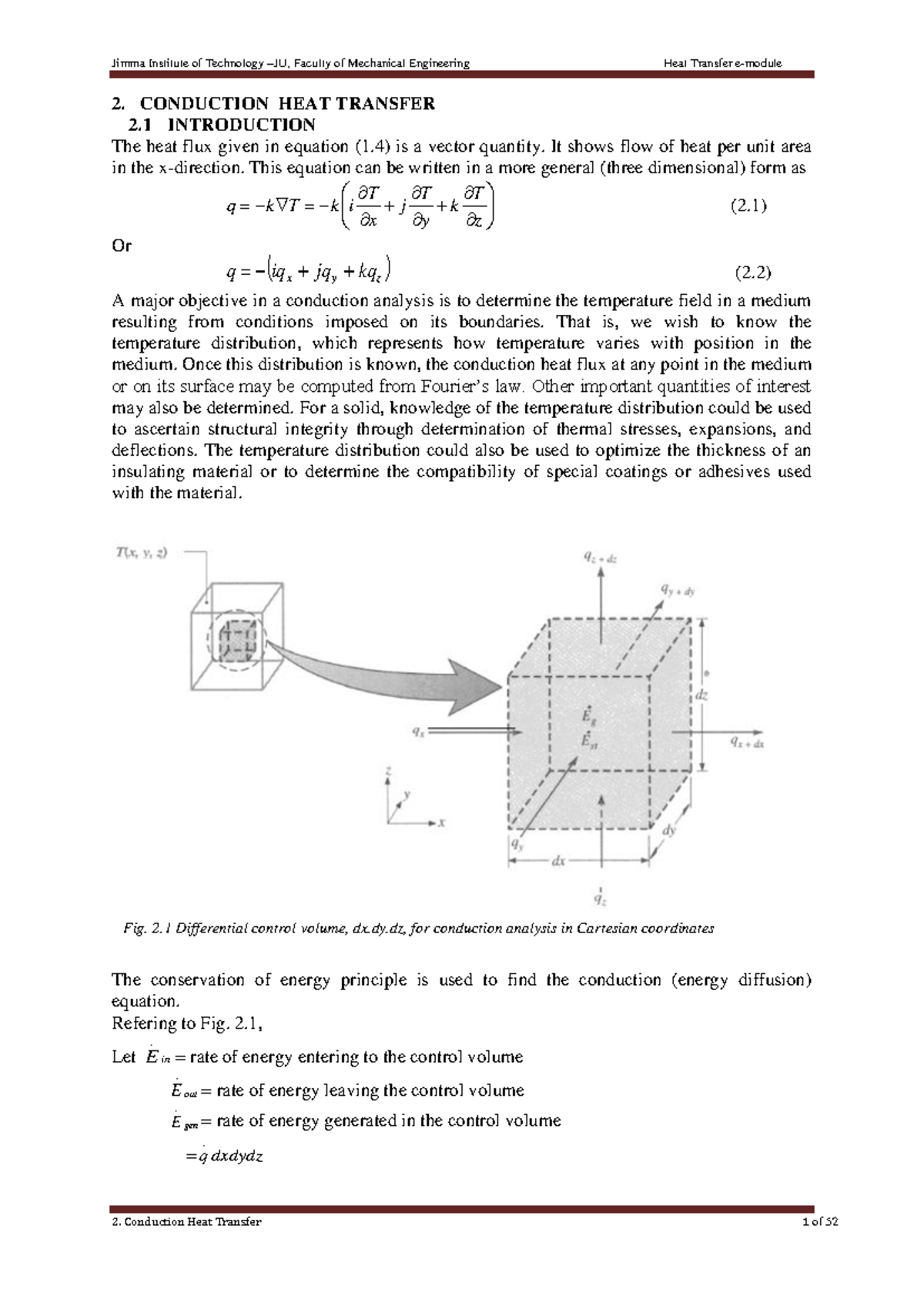 **Title: ENGR 202: Conduction Heat Transfer Concepts and Analysis ...