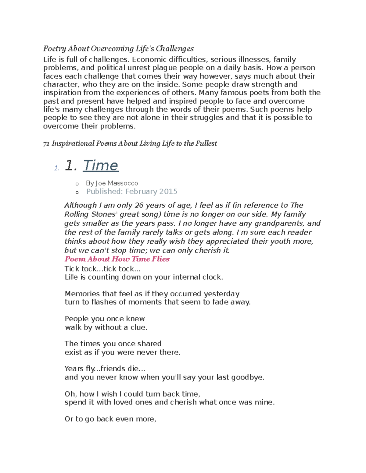 Life Tula Poem: Overcoming Life's Challenges and Inspirations - Studocu