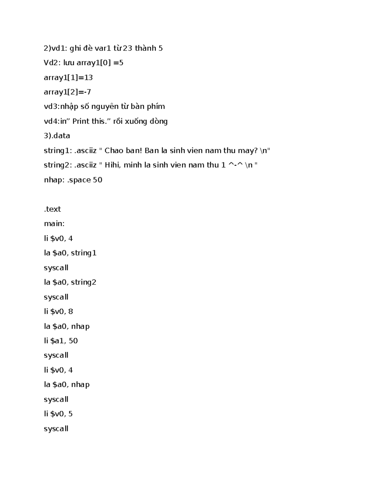 Lab1-24521547: MIPS Assembly Language Examples and Code - Studocu