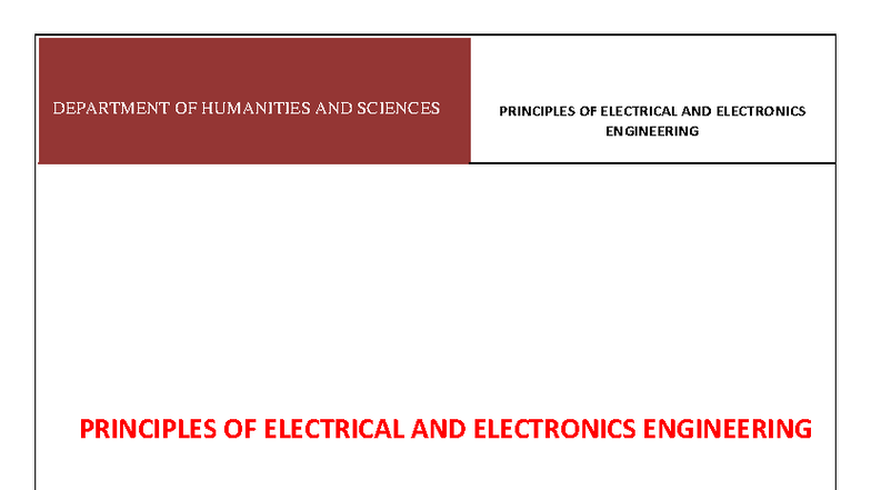 Principles of Electrical and Electronics Engineering (R22A0201) Digital ...