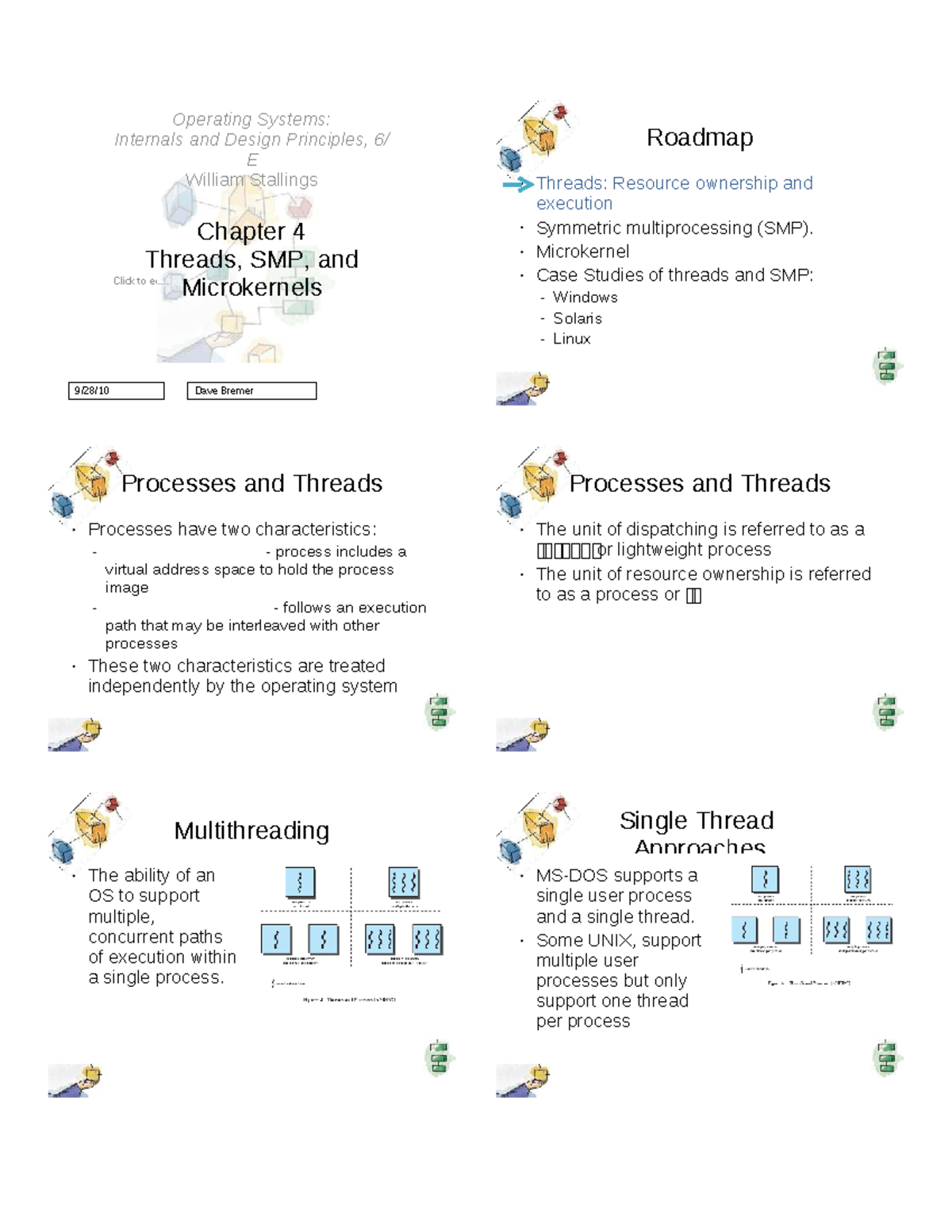 Processes and Threads Overview - Chapter 4 (OS Design Principles) - Studocu