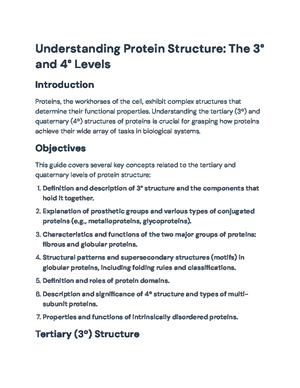 Protein Structure Dynamics: Unfolding, Re-folding, and Proteasomes - Protein Structure ...