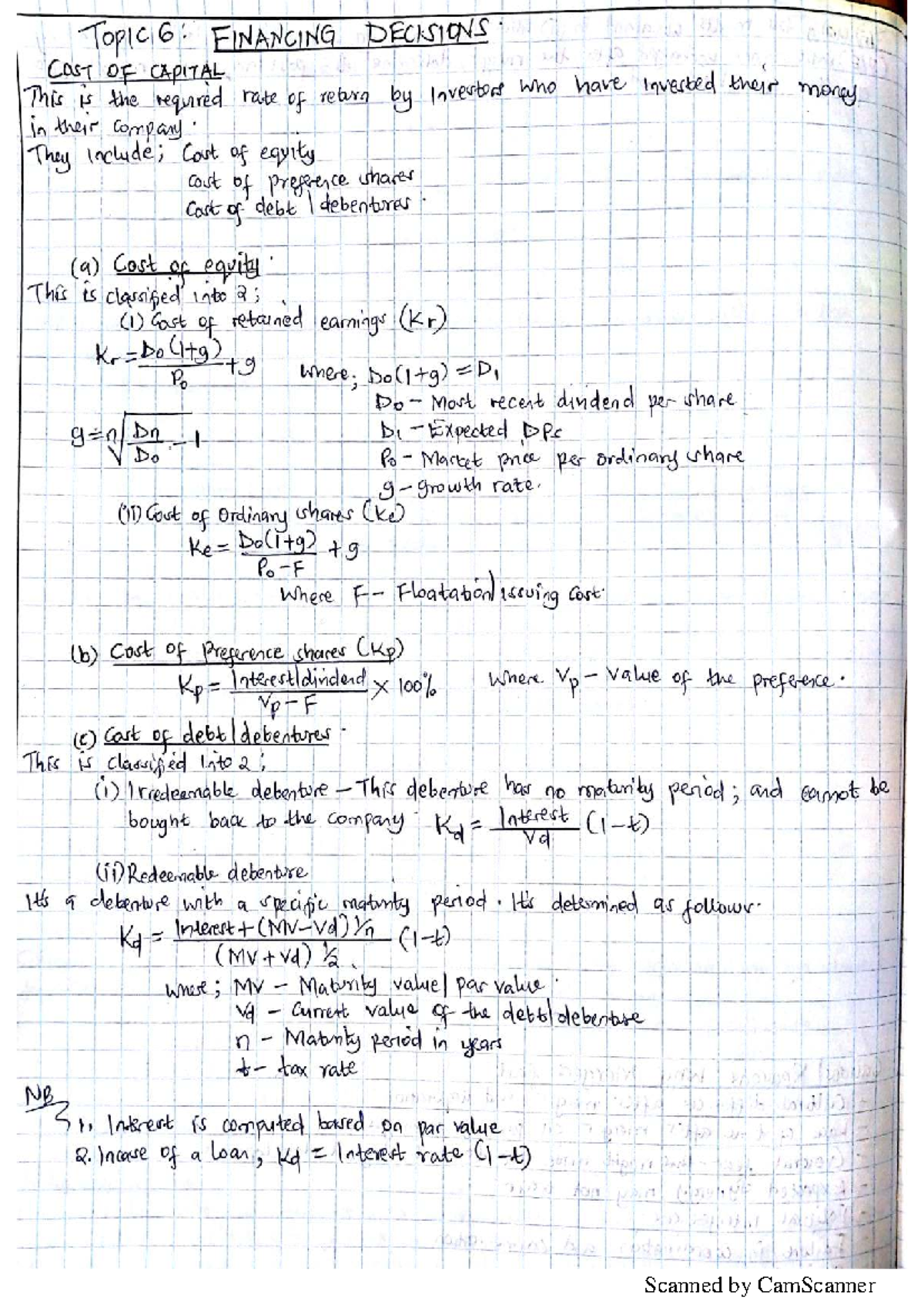 Financing Decision Notes for CHMA Cos1: Study Guide - Studocu