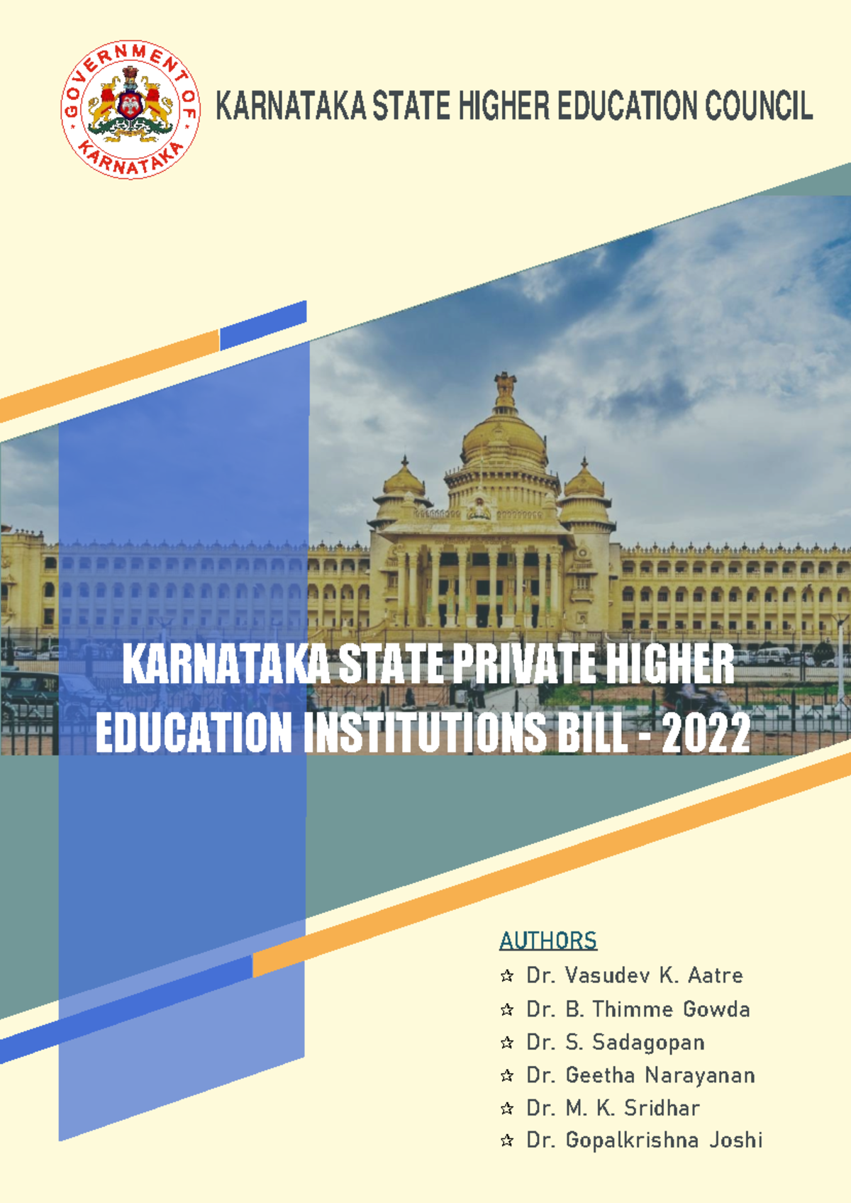 Karnataka State Private Higher Education Institutions Bill - 2022 - Studocu