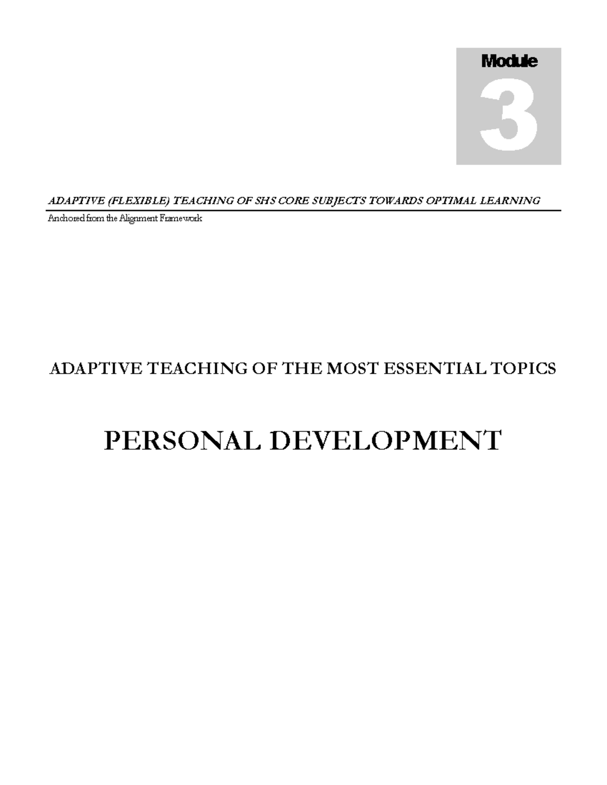 Adaptive Teaching Strategies for SHS Core Subjects: An Overview - Studocu
