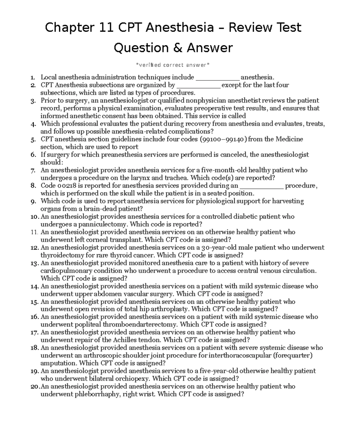 Chatper 17 Cpt Radiology Coding Practice Chapter 17 Cpt Radiology