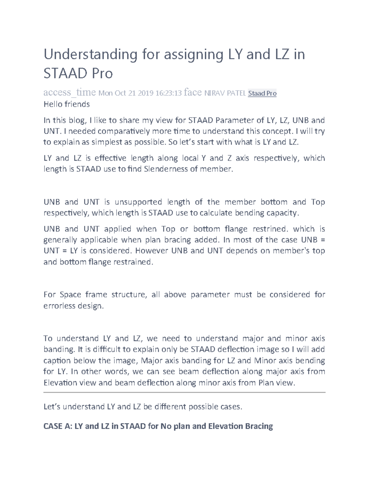 LY and LZ in STAAD Pro: Understanding Effective Lengths - Studocu