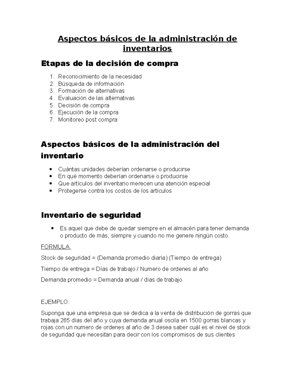 Aspectos básicos de la administración de inventarios - Aspectos básicos ...