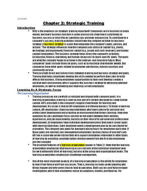 Chapter 8 Technology-Based Training Methods Summary - Many new technologies have features that ...