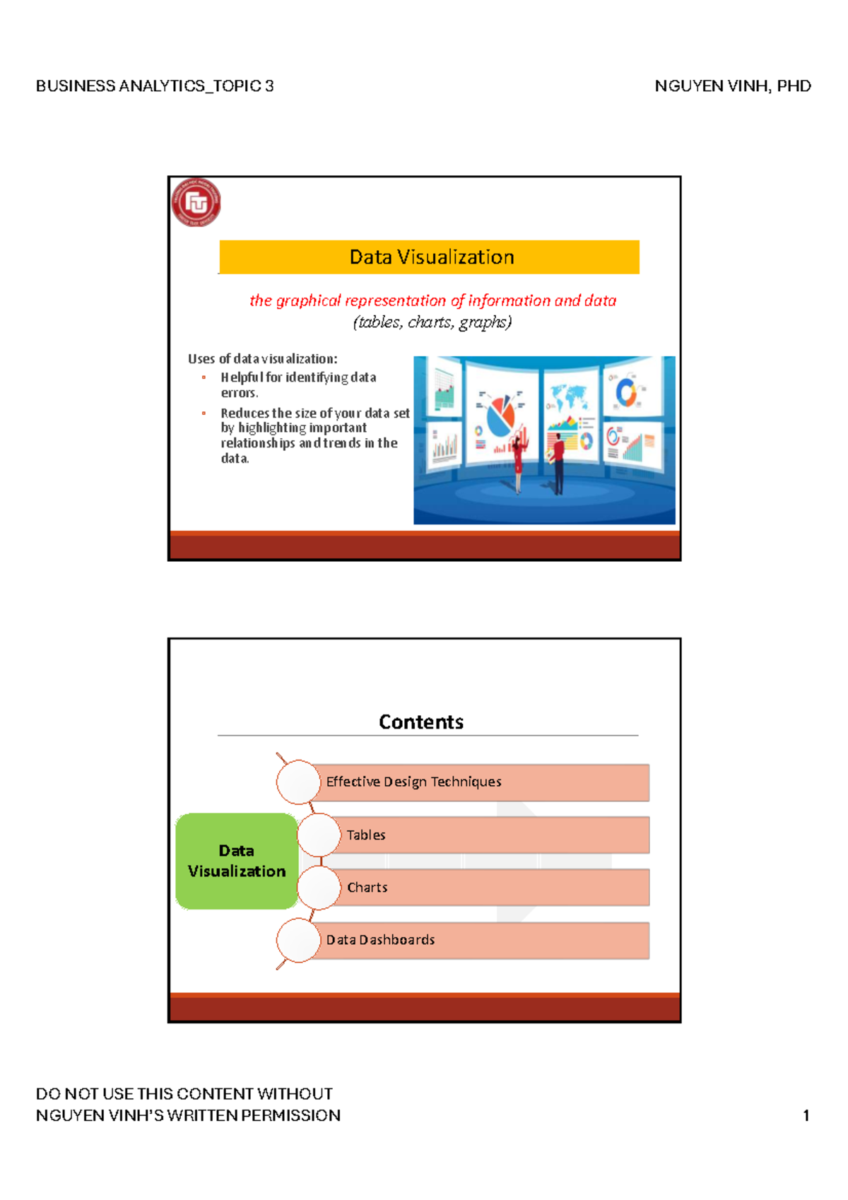 BUSINESS ANALYTICS_TOPIC 3: Data Visualization Techniques and Principles - Studocu